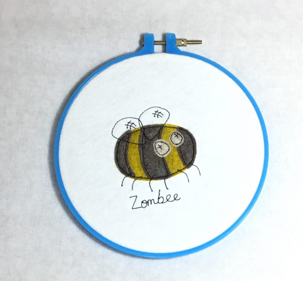 Bee Machine Embroidery pattern. – Pixie Willow Patterns