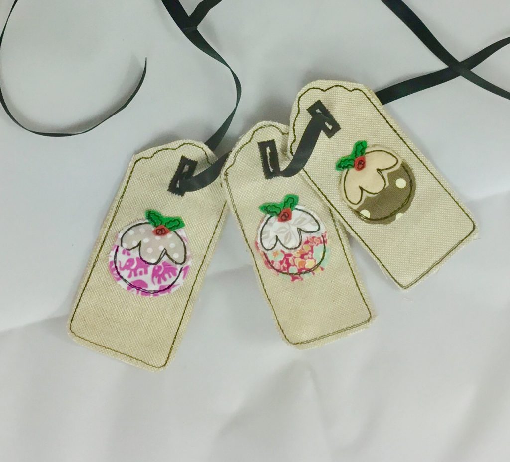 In The Hoop Christmas Gift Tag, 3 Machine Embroidery Patterns. – Pixie ...