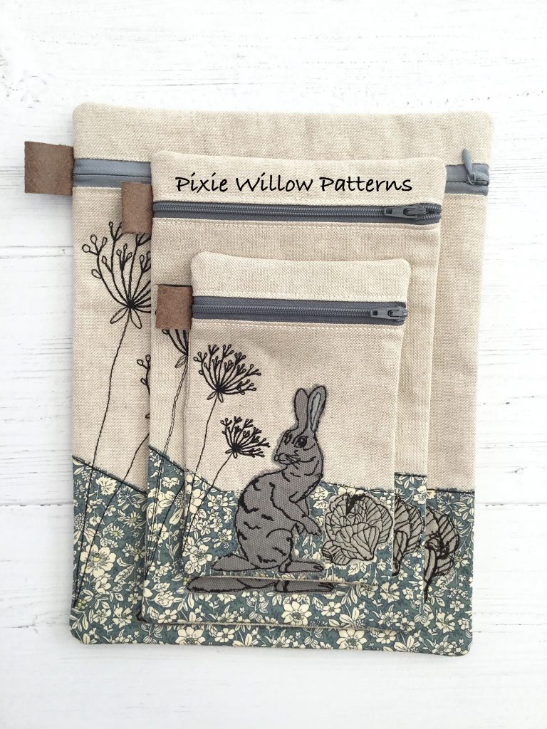 ITH Hare Zipper Bag. Part of the Suzy Spellbound artwork series – Pixie Willow Patterns