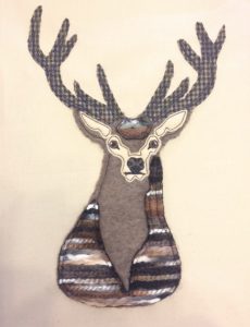 Stag Raw Edge Appliqué, Machine Embroidery Design – Pixie Willow Patterns