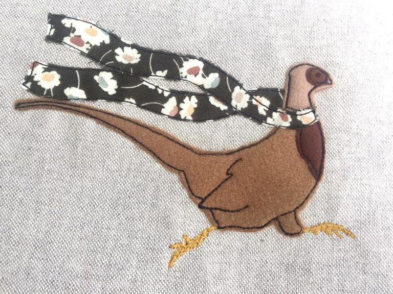 Pheasant Raw Edge Applique Machine Embroidery Design – Part of the Suzy ...