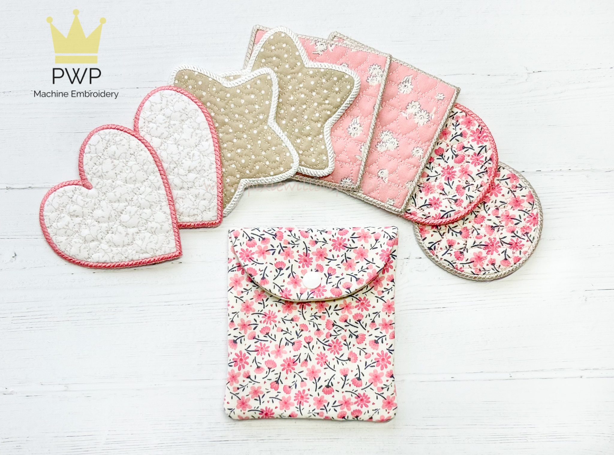 Pamper Bundle. 4x Reusable MakeUp Remover Pads Patterns PLUS Bag. For 4 ...