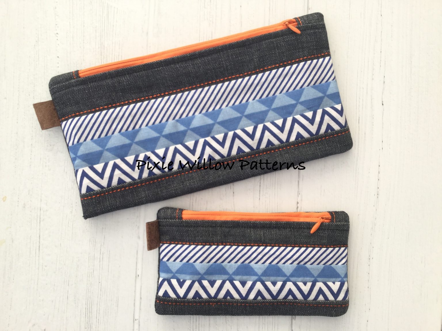 ITH Zipper Bag with Stripes. In the hoop bag in 2 sizes. Fully lined ...