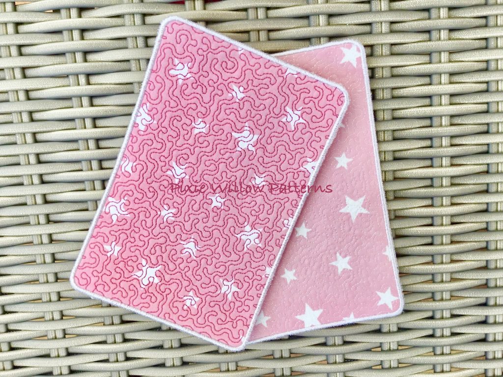 ITH Re-Usable Baby Wipes. Stipple quilted design, 5×7 In the hoop baby project – Pixie Willow ...