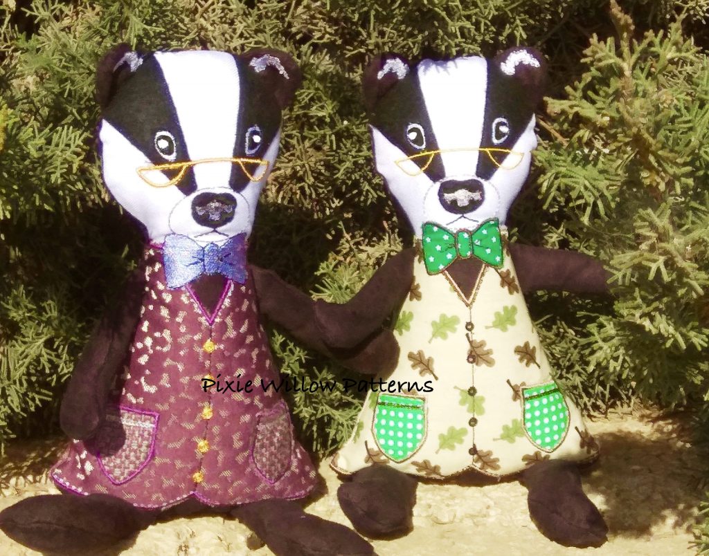 ITH Badger Pattern. In the hoop badger Machine Embroidery Design for 5× ...