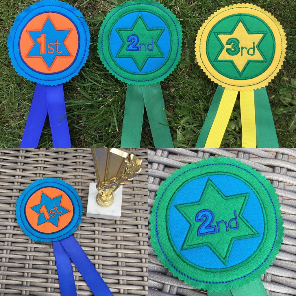 ITH Sport Rosette, 3rd Prize – for 4×4 Hoop. Award badge, Machine ...