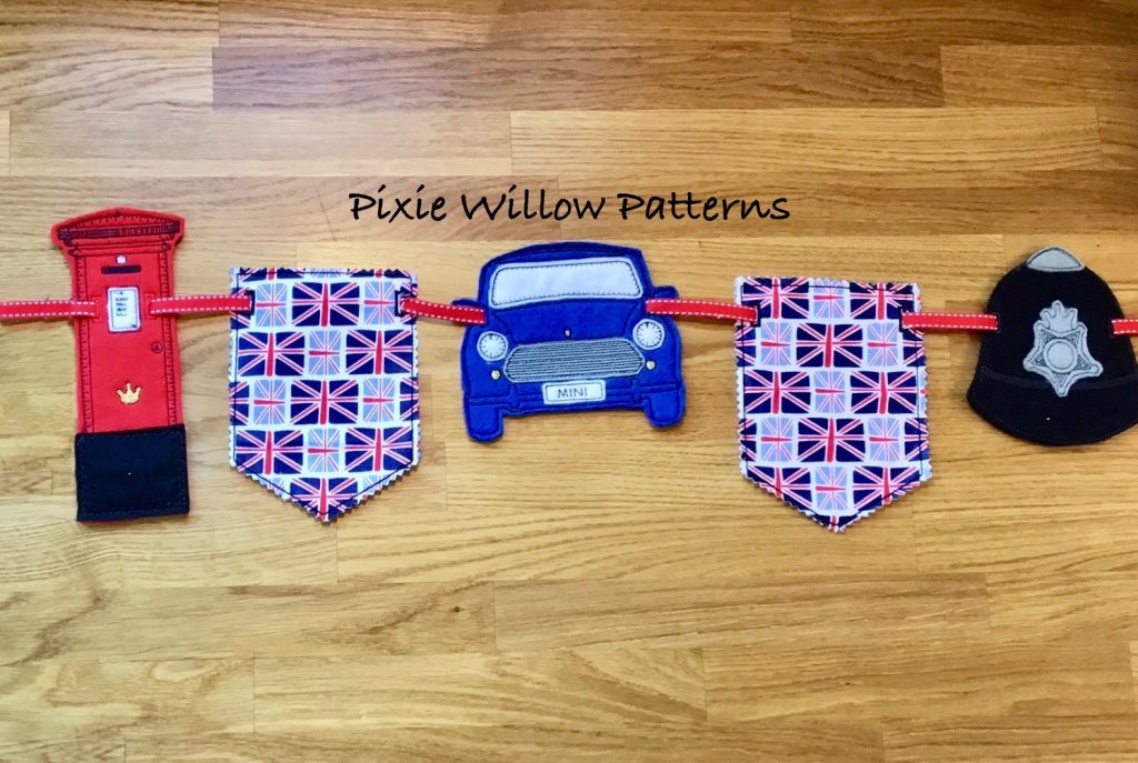 British Icon Series Bunting Design Pack 2 – 4 Bunting Projects. Postbox ...