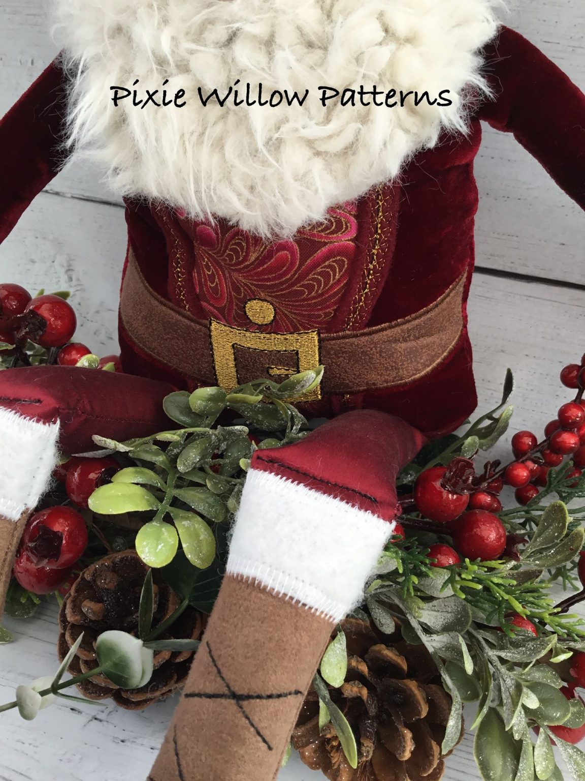 ITH Father Christmas Doll. In the hoop Santa Stuffie for 5×7, 6×10, 7× ...