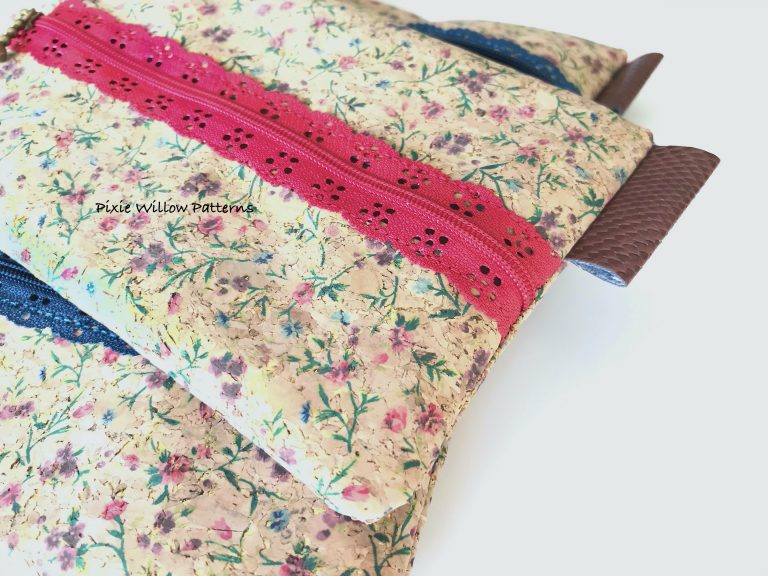 ITH Lined Zipper bag for Lace Zips. In The Hoop Bag pattern for 4×4, 5×7 and 6×10 Hoops – Pixie ...