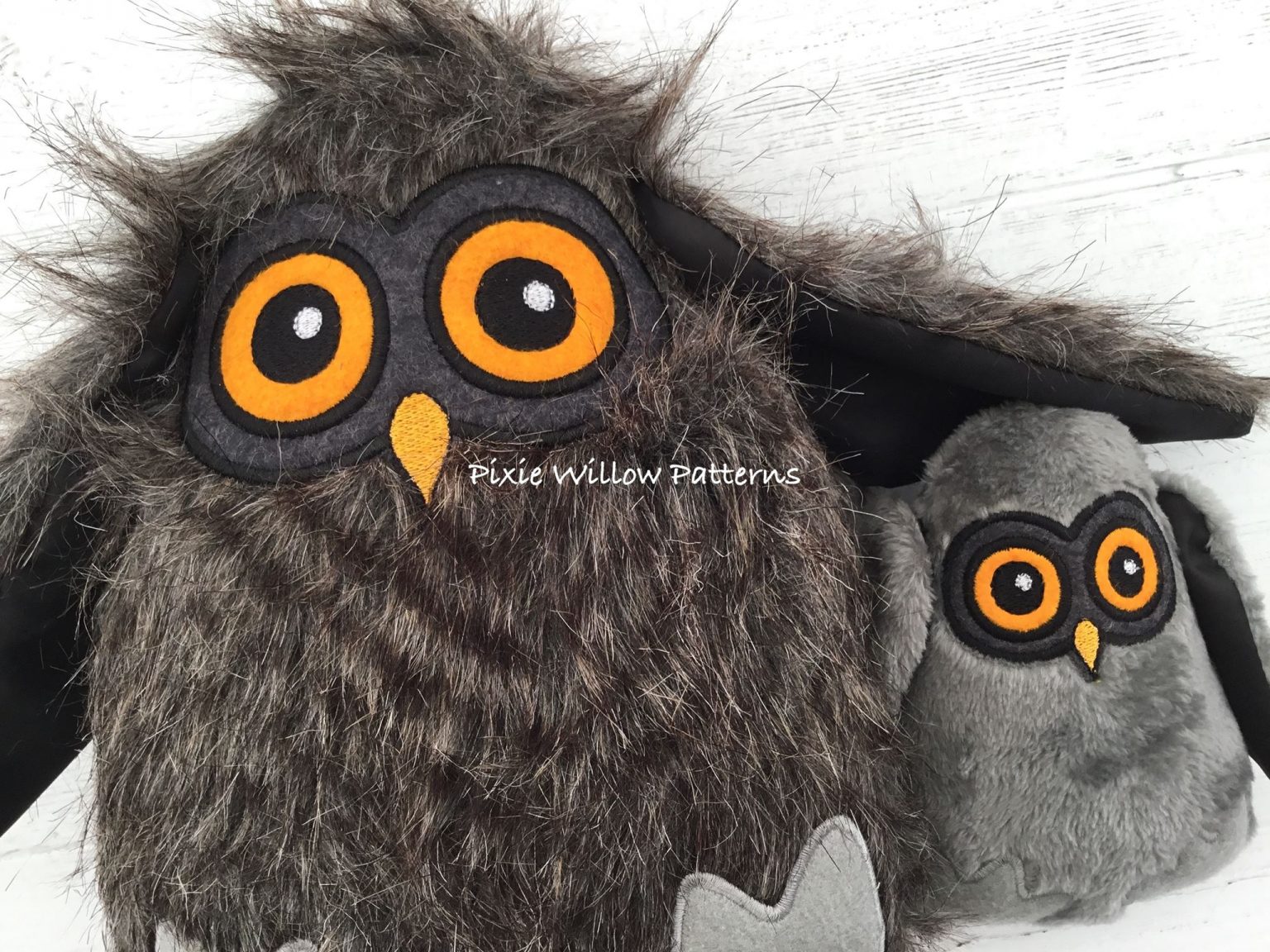 ITH Owl Stuffie. In the hoop Owl Stuffie pattern for 5×7, 6×10, 7×12 ...