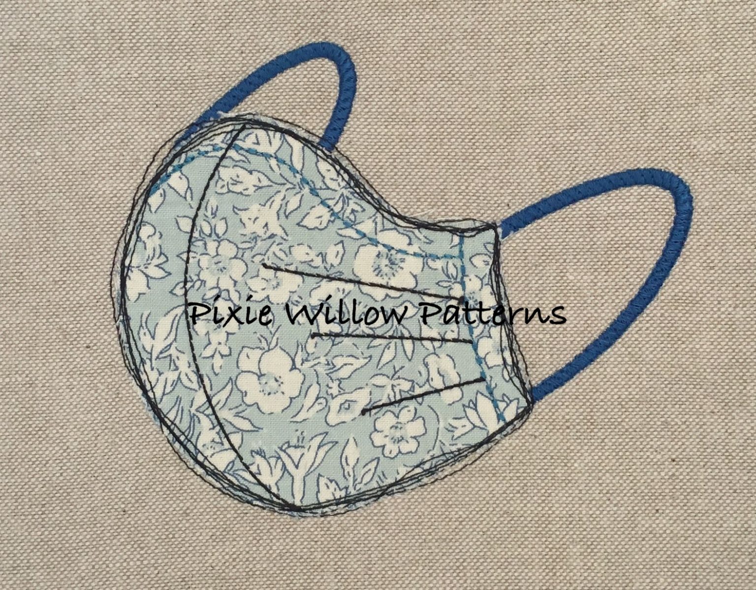 Face Mask Raw Edge Applique Pattern for 4×4, 5×7 and 6×10 Hoops ...