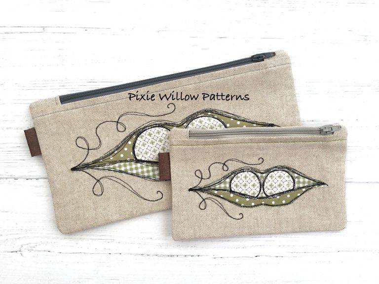 ITH Zipper Bag, fully lined. 2 Peas in a pod zipper bag. 5×7 & 6×10 ...