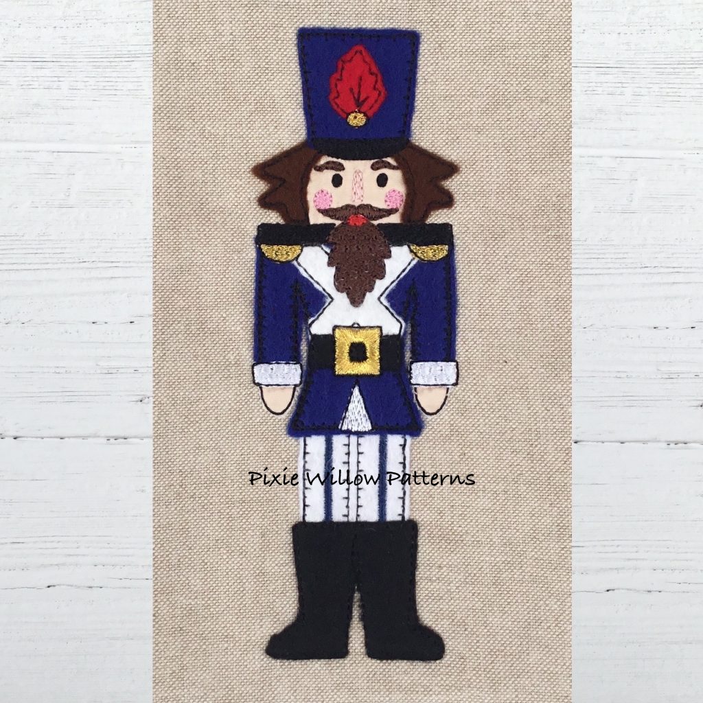 ITH 5×7 Nutcracker applique. Set of 3 in the hoop nutcracker soldier patterns – Pixie Willow ...