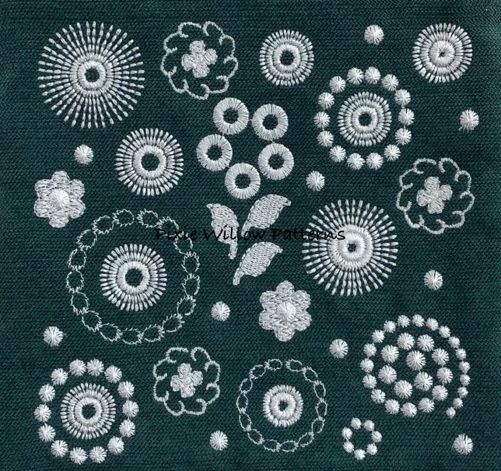 6×6 Circle block panel. Set of 2 Machine embroidery patterns for 6×6 ...