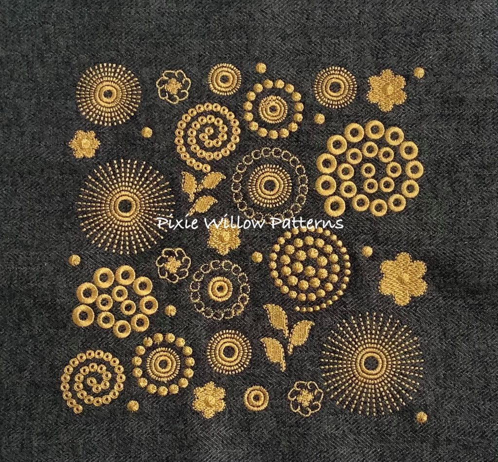 8×8 Circle block panel. Set of 2 Machine embroidery patterns for 8×8 ...