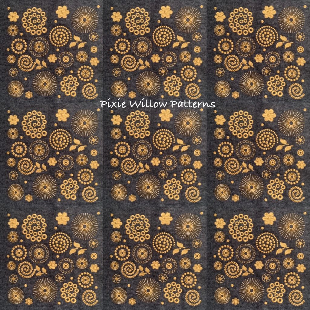 8×8 Circle block panel. Set of 2 Machine embroidery patterns for 8×8 ...