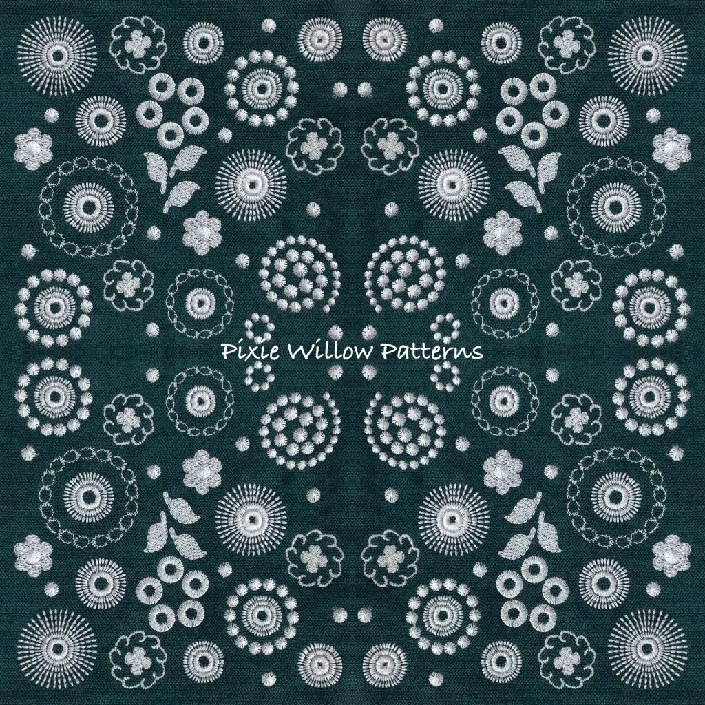 6×6 Circle block panel. Set of 2 Machine embroidery patterns for 6×6 ...