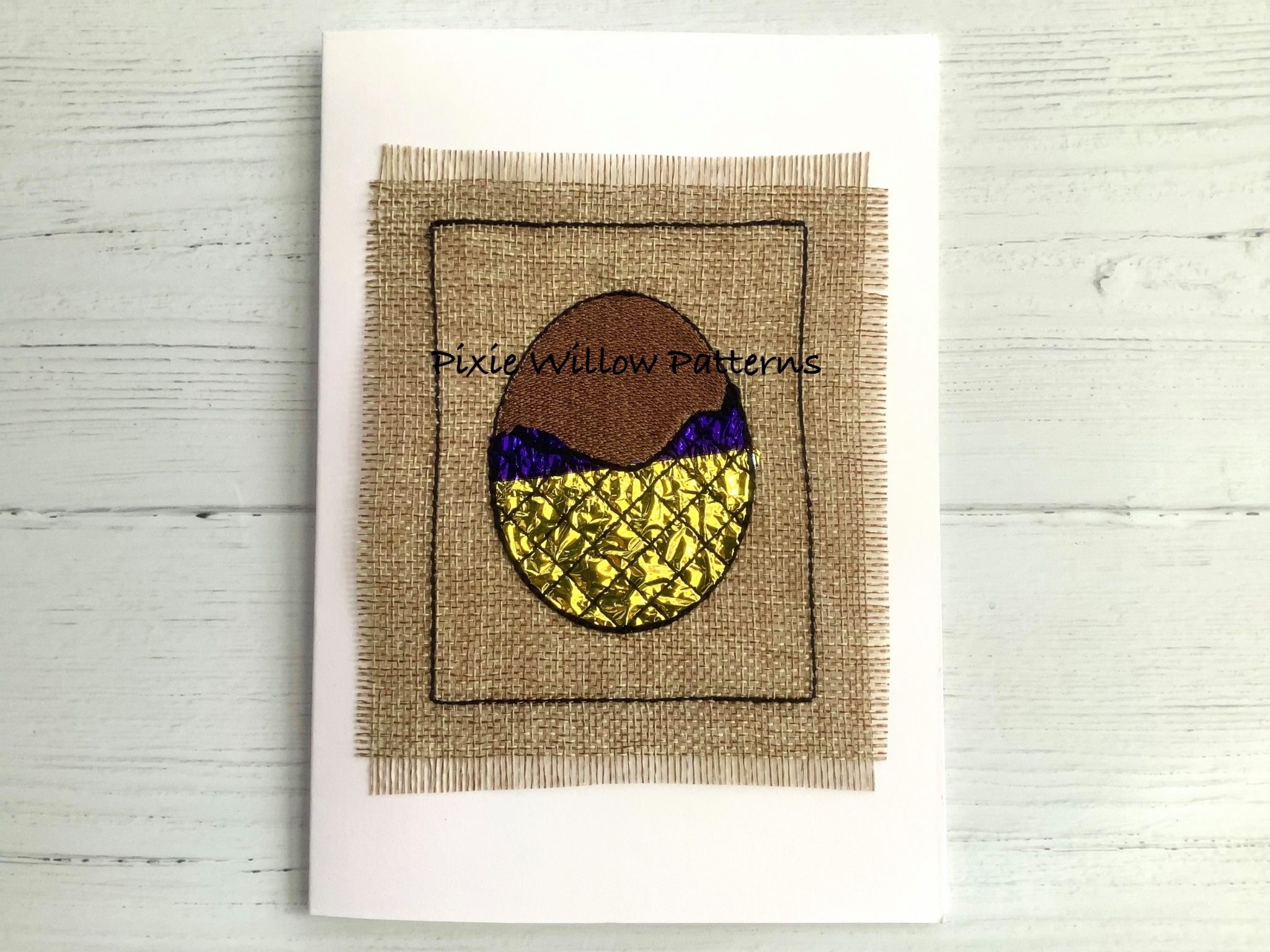 Chocolate Easter Egg Appliqué pattern. Machine embroidery design for 4× ...