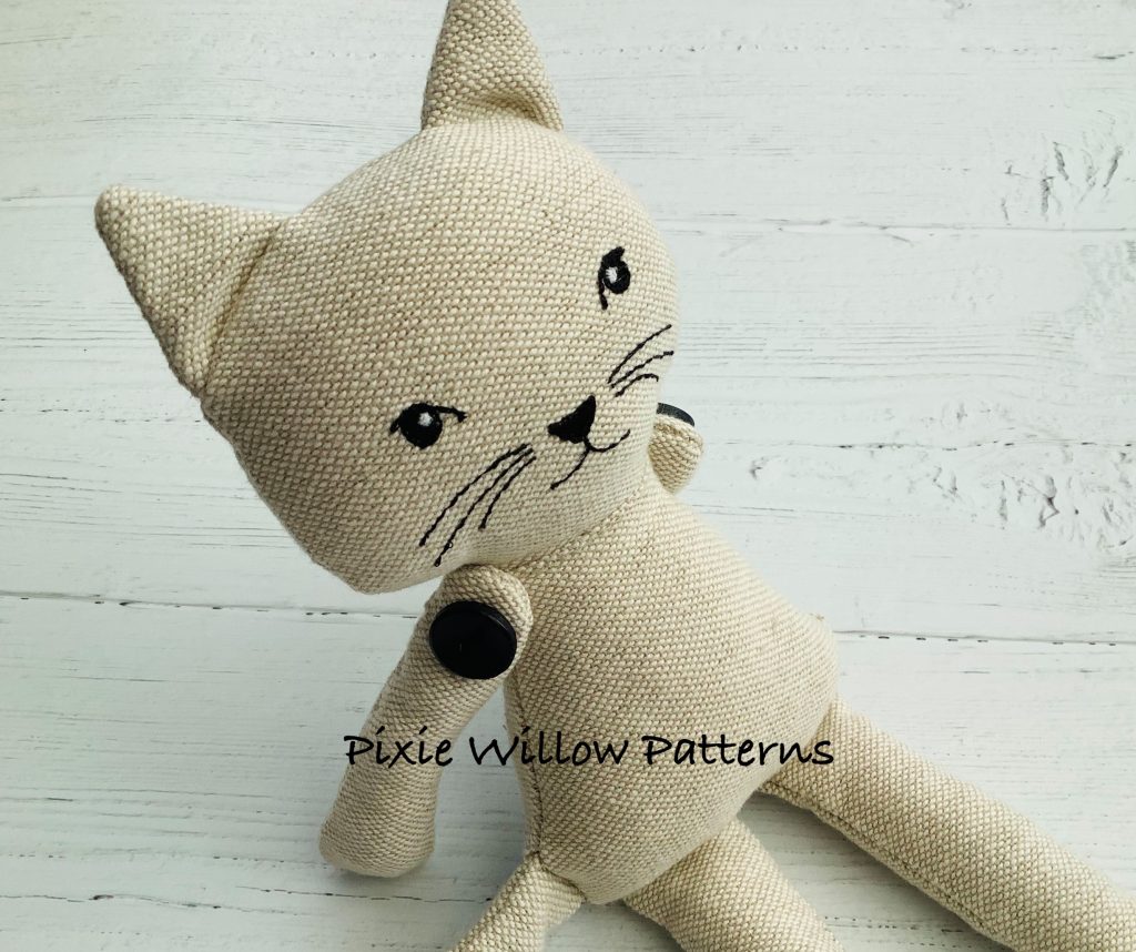 ITH Cat Stuffie. In the hoop Cat. Machine embroidery pattern for 5×7, 6 ...