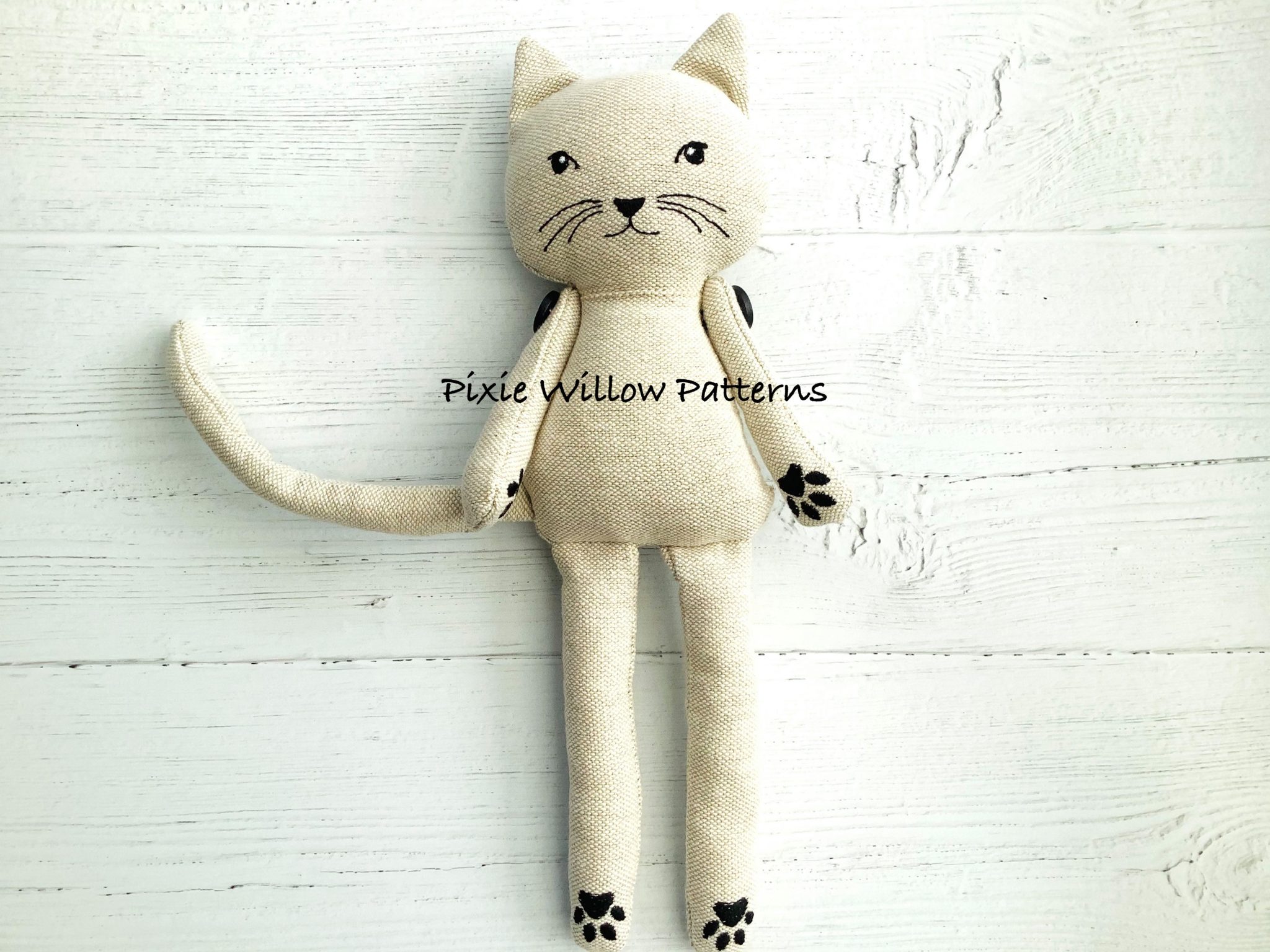 ITH Cat Stuffie. In the hoop Cat. Machine embroidery pattern for 5×7, 6 ...