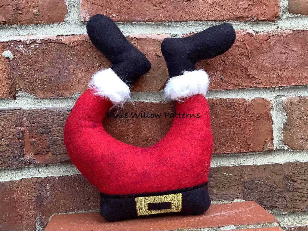 ITH Santa Legs. In the hoop Christmas Decoration pattern. Stuffed Santa ...