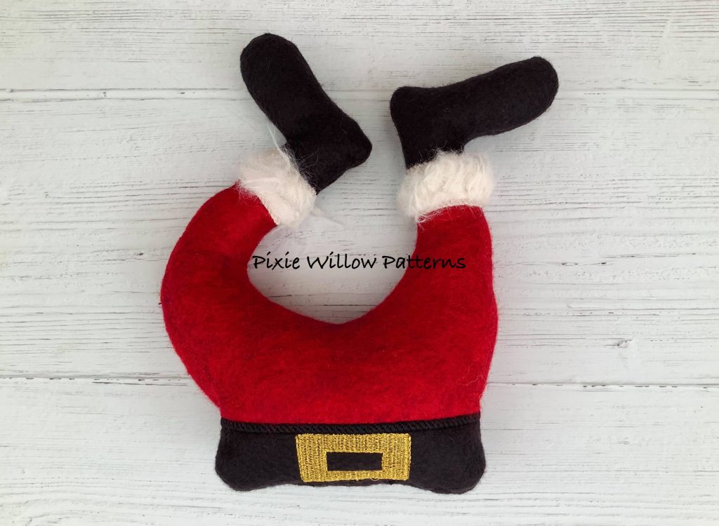 ITH Santa Legs. In the hoop Christmas Decoration pattern. Stuffed Santa ...