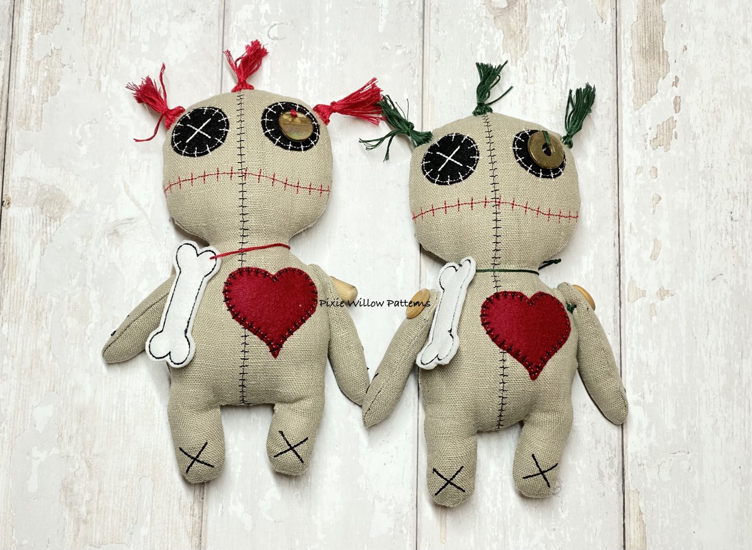 ITH Voodoo Doll Stuffie / In the Hoop double-sided Zombie doll for 6×10 ...