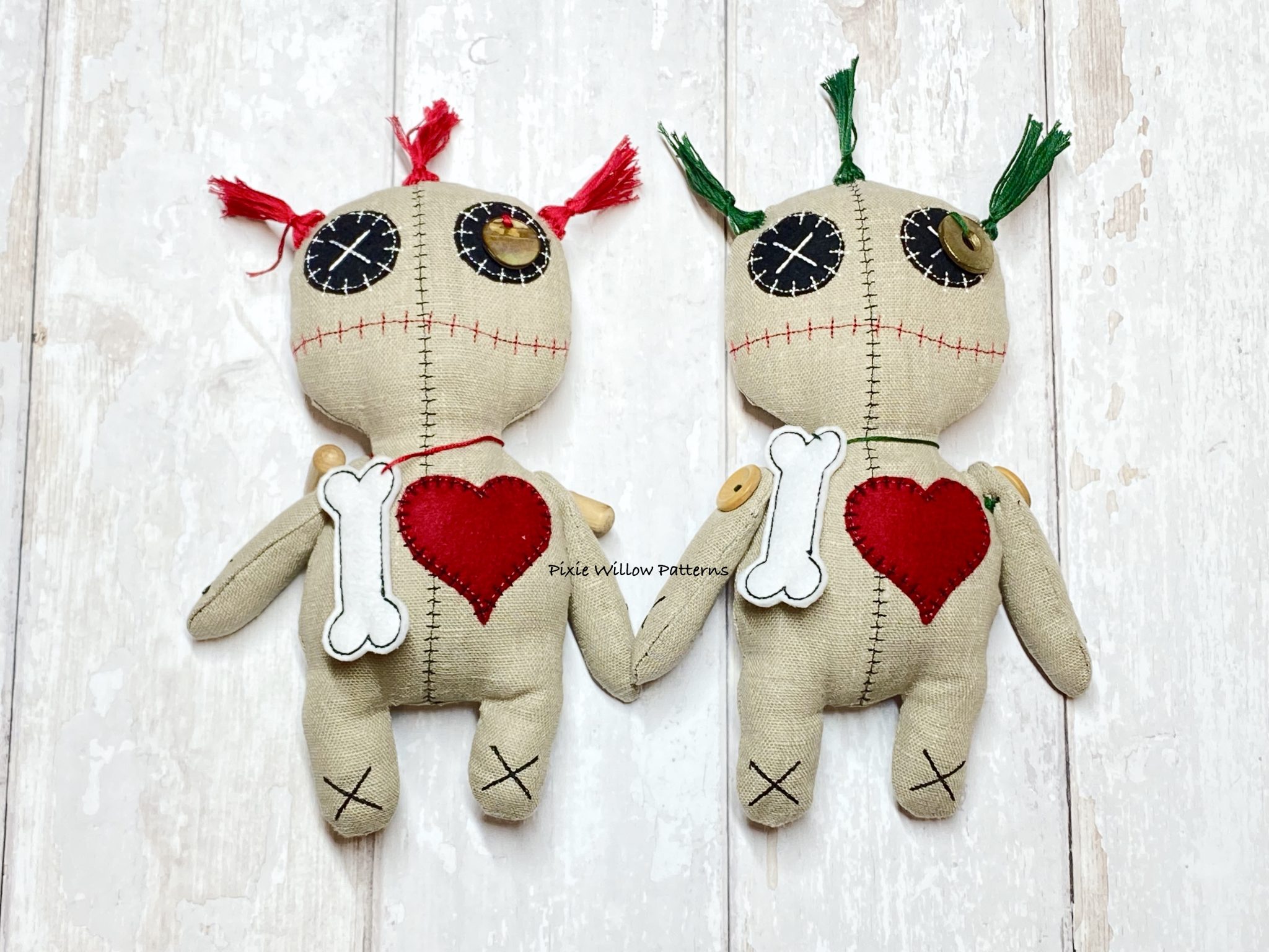 ITH Voodoo Doll Stuffie / In the Hoop double-sided Zombie doll for 6×10 ...