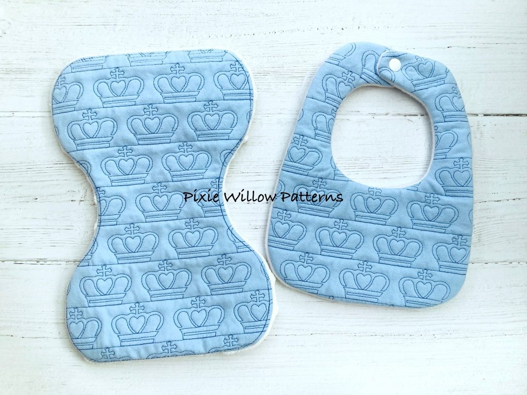 ITH Bib pattern with crown quilting. In The Hoop bib design for 6×10, 7 ...