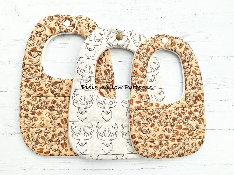 ITH Bib pattern with Deer head quilting. In The Hoop bib design for 6× ...