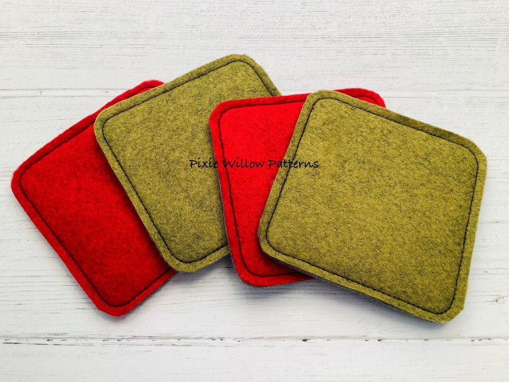 In the hoop 4×4 square coaster pattern. Machine embroidery design of a ...