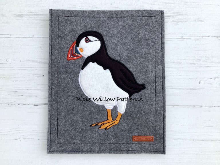 Puffin Applique Machine embroidery pattern for 5×7, 6×10, 8×12 and 9×12 ...
