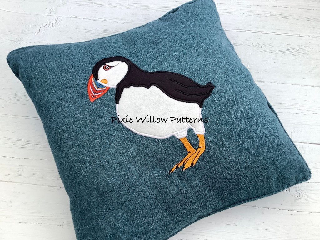 Puffin Applique Machine embroidery pattern for 5×7, 6×10, 8×12 and 9×12 ...