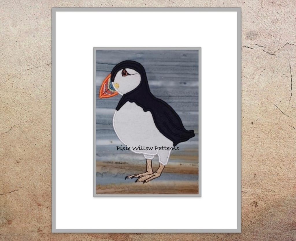 Puffin Applique Machine embroidery pattern for 5×7, 6×10, 8×12 and 9×12 ...