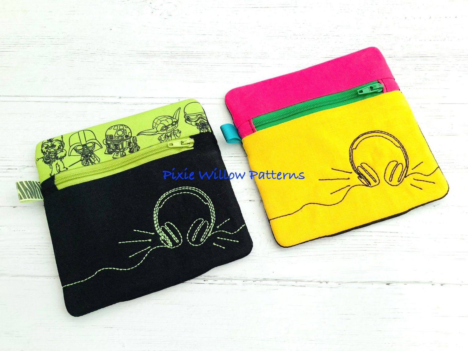 In the Hoop Ear Bud pouch pattern. Machine embroidery design of ear ...
