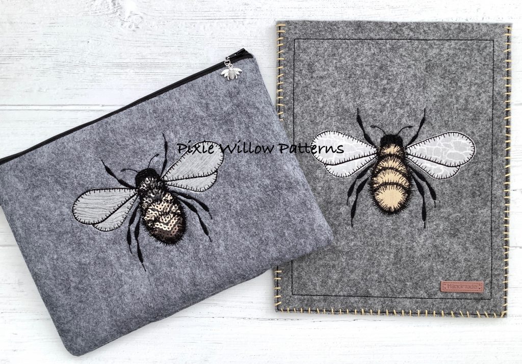 Bumble bee applique pattern. Machine embroidery bee applique design for ...