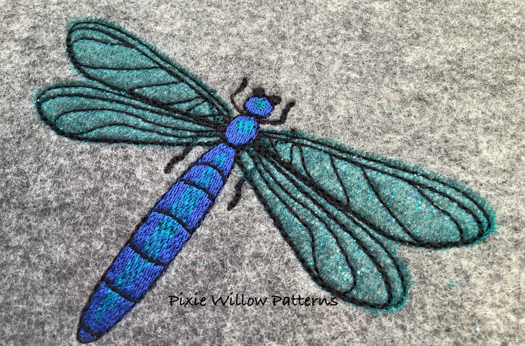 Dragonfly applique pattern. Machine embroidery dragonfly applique ...