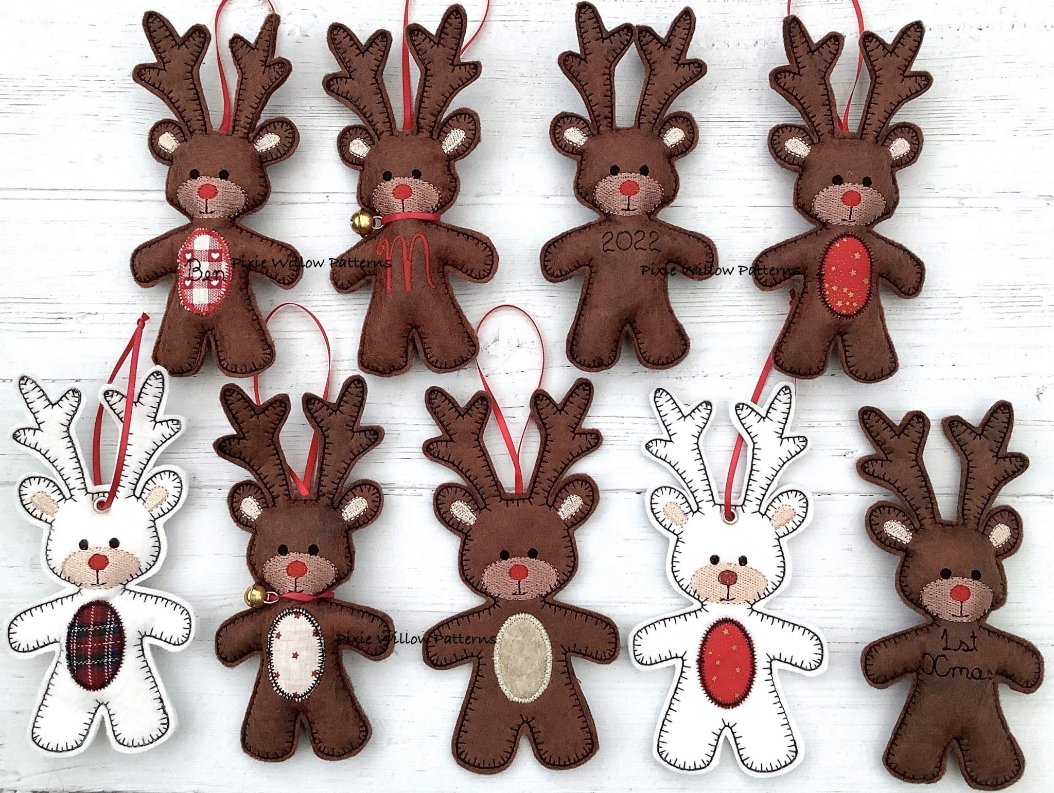 ITH Little Stuffed Reindeer pattern. Christmas machine embroidery ...