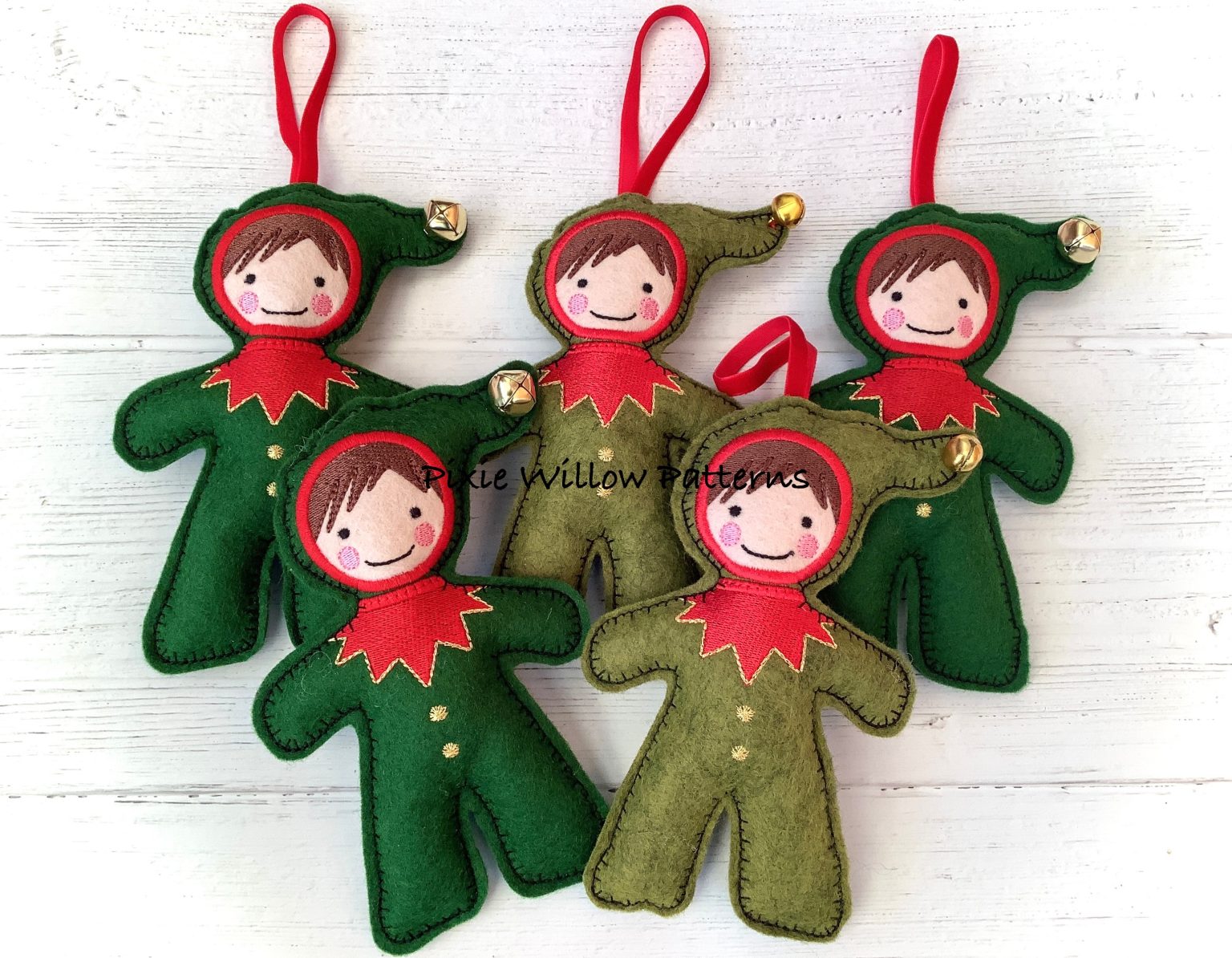 ITH Little Stuffed Elf pattern. Christmas machine embroidery design of ...