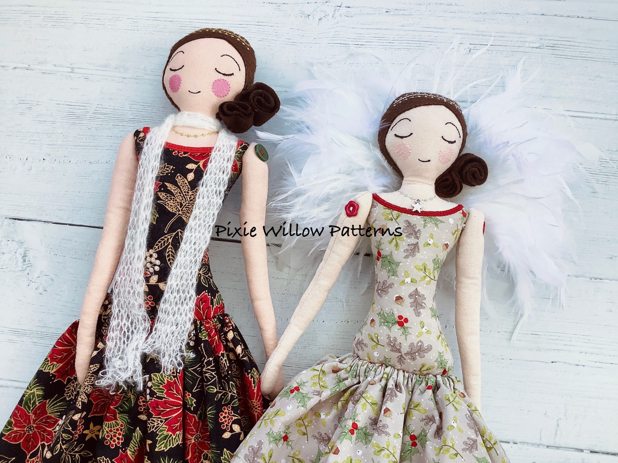 ITH Christmas Doll. In the hoop Christmas Doll pattern for 6×10 and 8×12 hoops. Machine ...