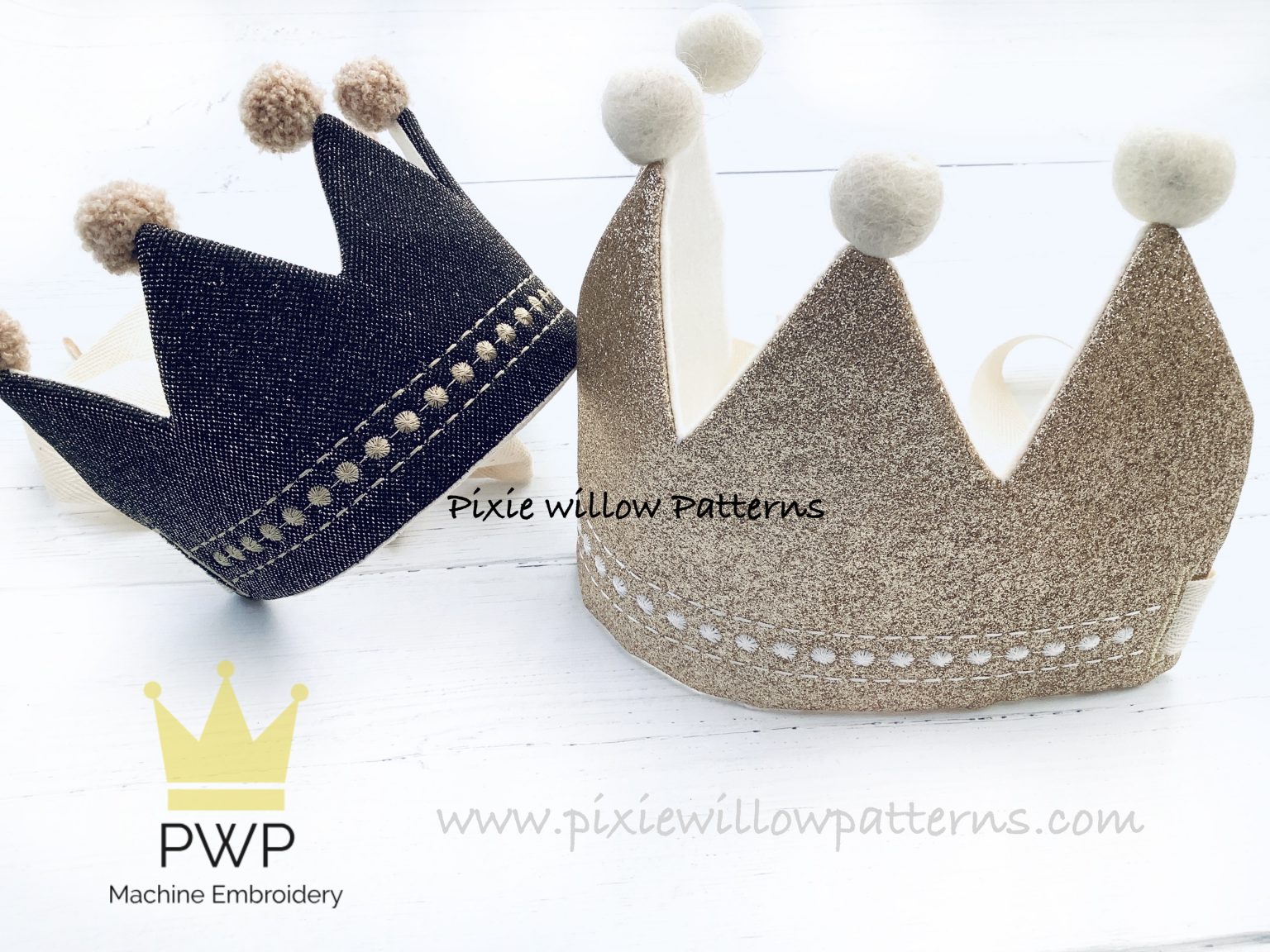 In the hoop Reusable Crown pattern for Christmas and Birthdays. – Pixie ...