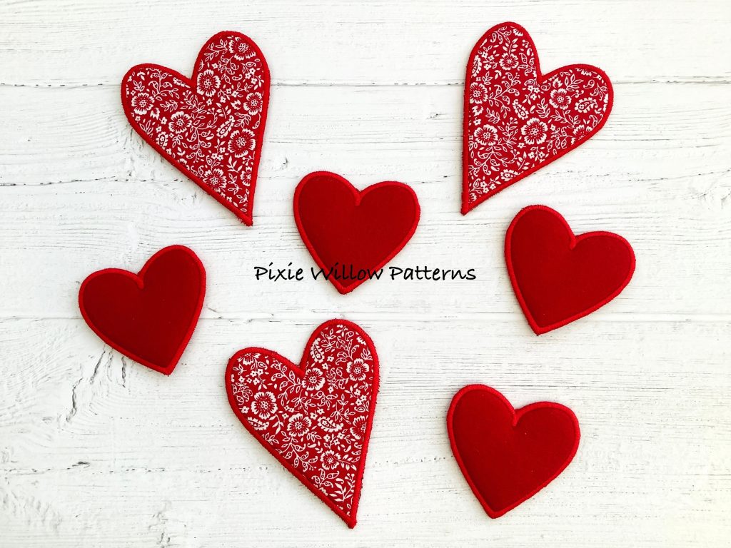 In the hoop heart pattern. Simple heart design in two shapes for 5×7 ...