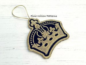 In the hoop Crown Decoration pattern for 4×4 hoops. Embroidery machine ...