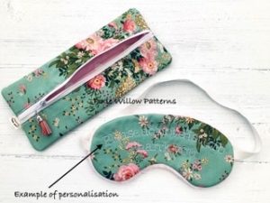 ITH Sleep Mask & Zipper Bag Pattern. Machine Embroidery Design for 6×10 hoops – Pixie Willow ...