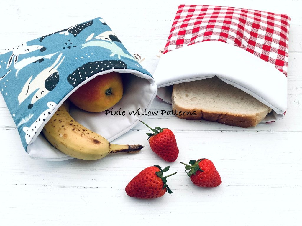 In the hoop Reusable Sandwich Bag pattern. Embroidery machine design of ...