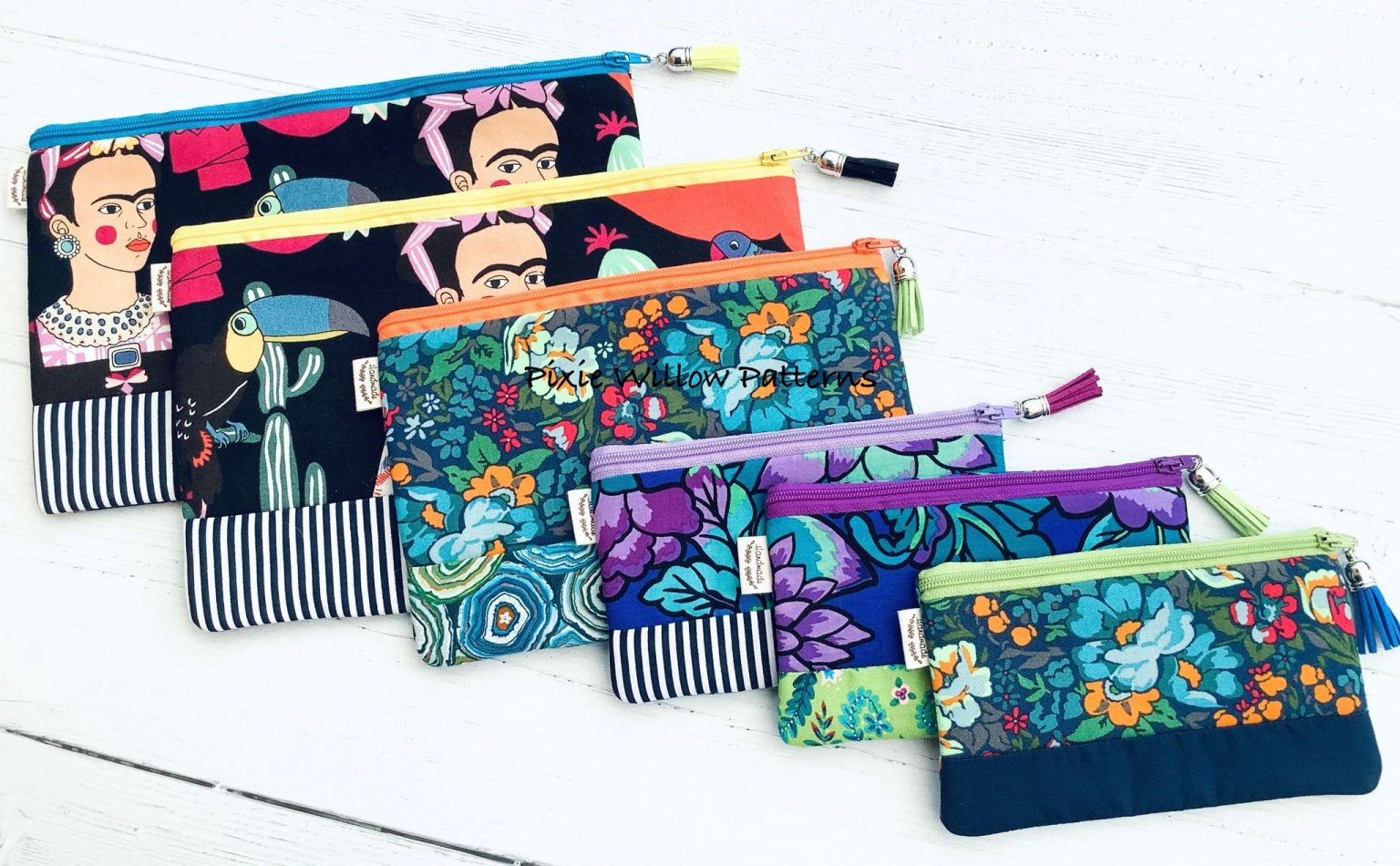 ITH Zipper Bag with Bottom Stripe. In the hoop bag in 3 sizes. Fully ...