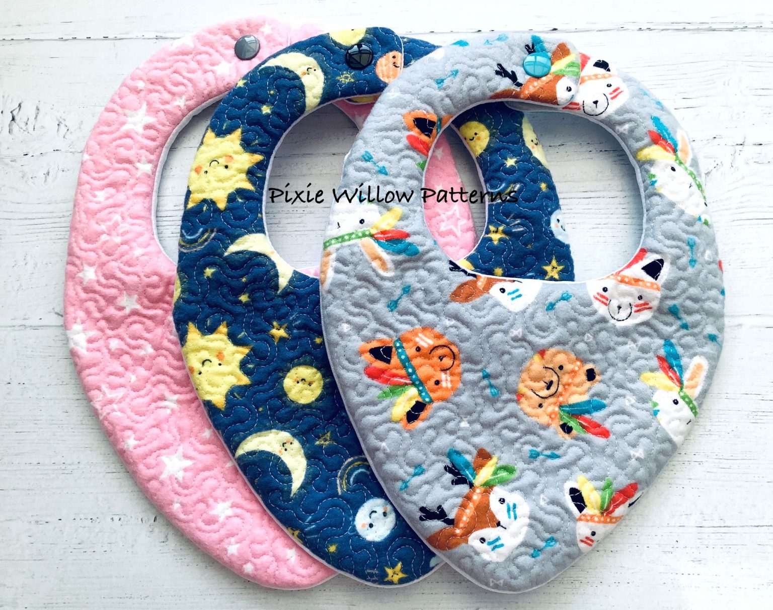 ITH Quilted Dribble Bib pattern. In The Hoop bib for 6×10, 8×11 and 8× ...