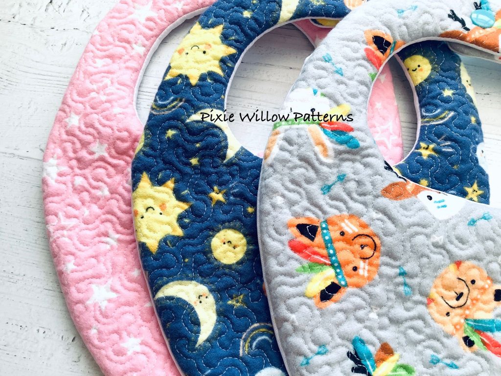 ITH Quilted Dribble Bib pattern. In The Hoop bib for 6×10, 8×11 and 8× ...