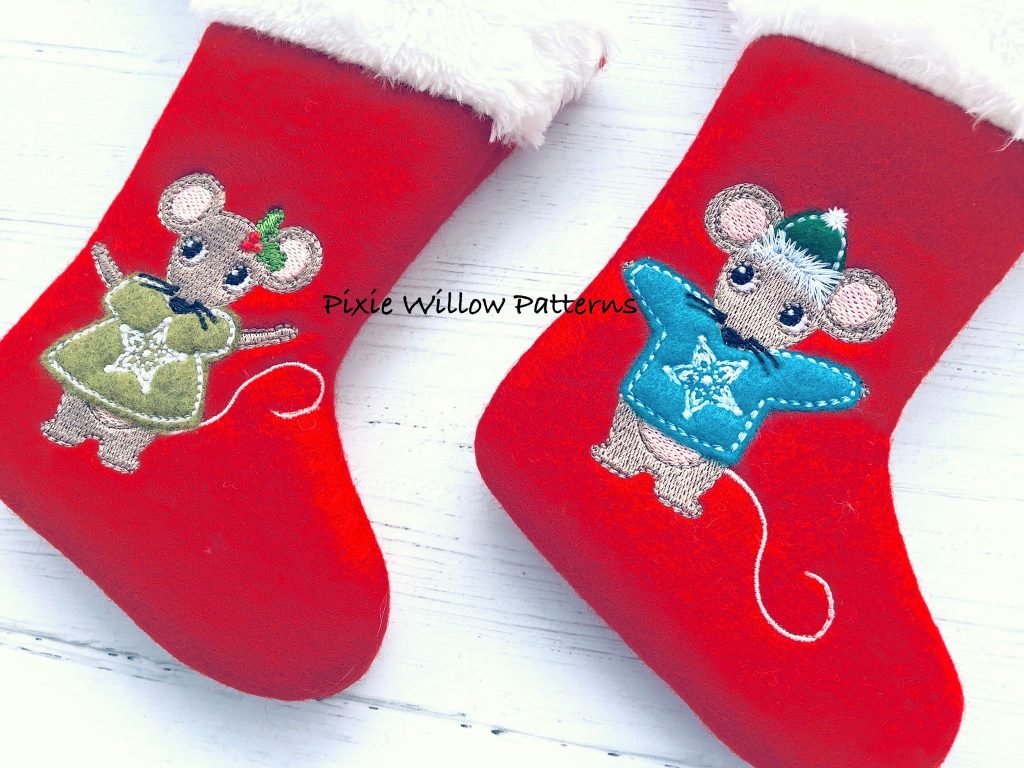 ITH 5×7 Christmas Stocking pattern. Set of 2 stocking designs with ...