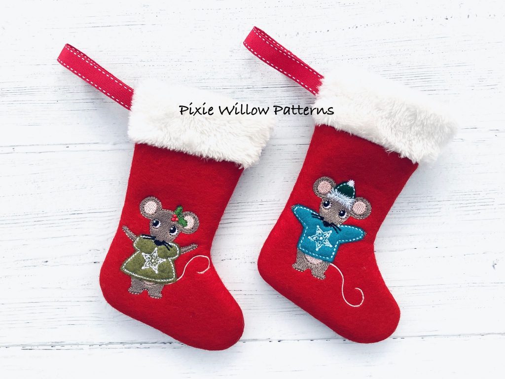 ITH 5×7 Christmas Stocking pattern. Set of 2 stocking designs with ...